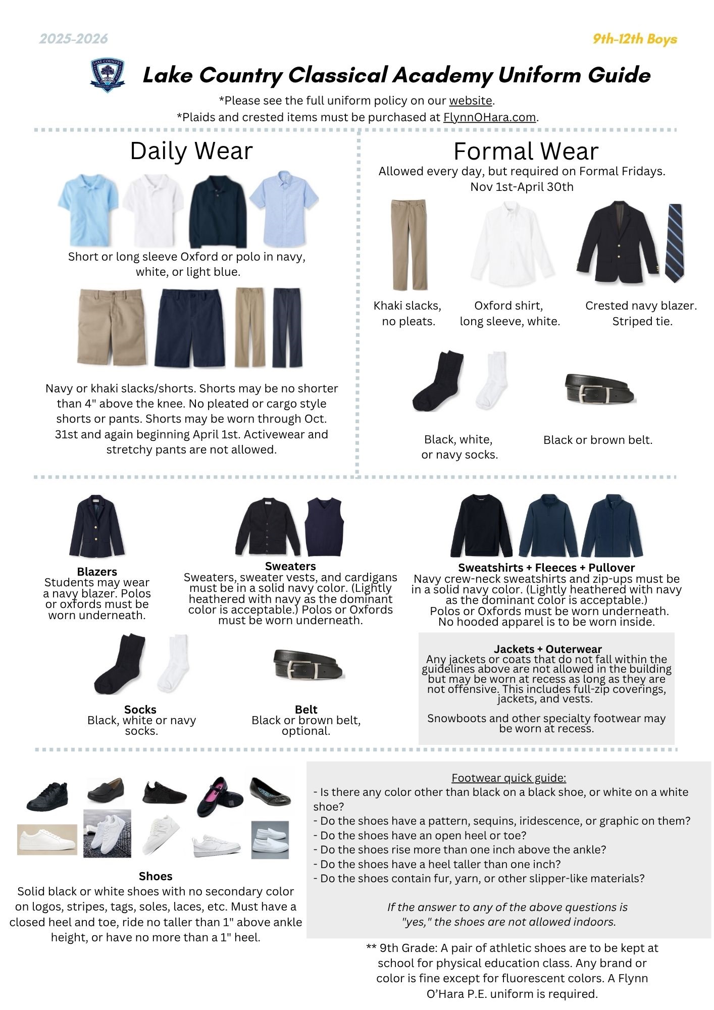Parent Uniform Information - Lake Country Classical Academy